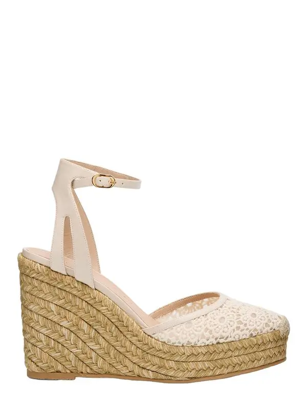 STUART WEITZMAN Sasha Lace Espadrilles - Linen