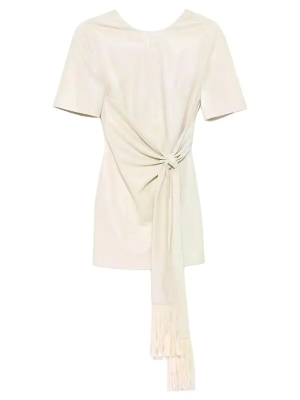 Nanushka Knot-detail Mini Dress - Neutrals