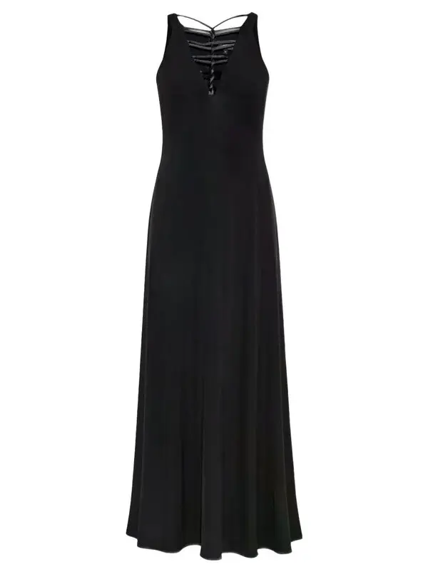 Emporio Armani V-neck Maxi Dress - Black