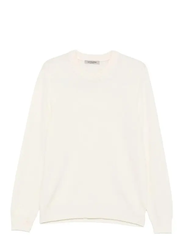 FILERIA Crew Neck Sweater - White