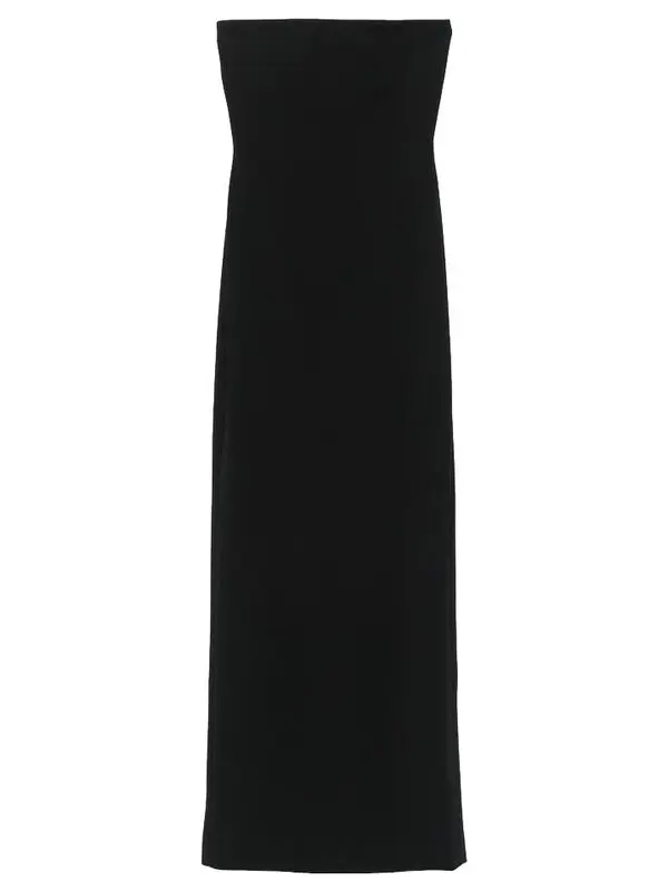 Solace London Off-shoulder Gown With Slit - Black