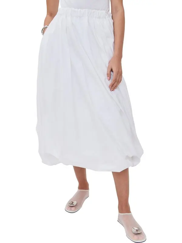 Rosetta Getty Twist Hem Skirt - White