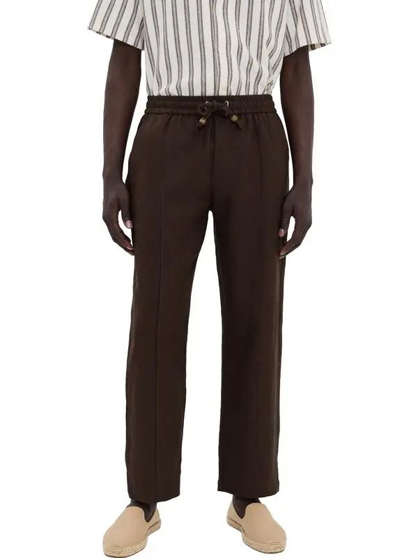 TOMBOLO Easy-going Linen Pants - Brown
