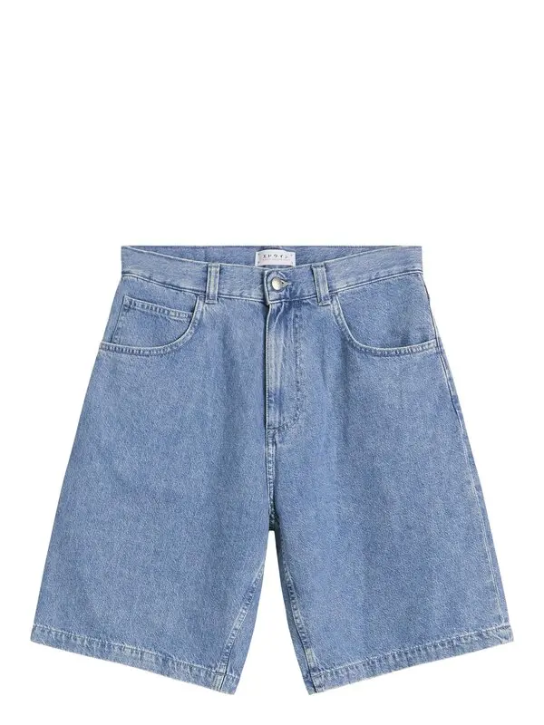 Edwin Denim Worker Shorts - Blue Light Stone Washed