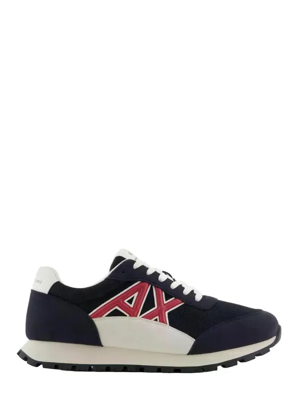 Armani Exchange Logo-patch Sneakers - Blue