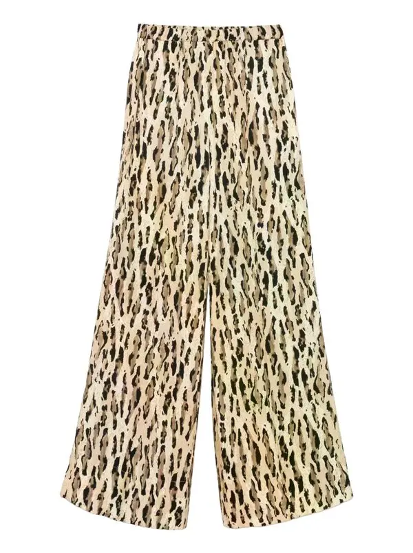 THE NINA STUDIO Animal-print Palazzo Pants - Neutrals