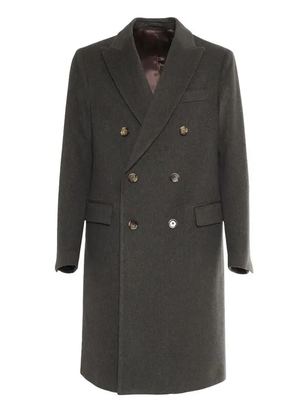 LARDINI Virgin Wool Coat - Multicolor