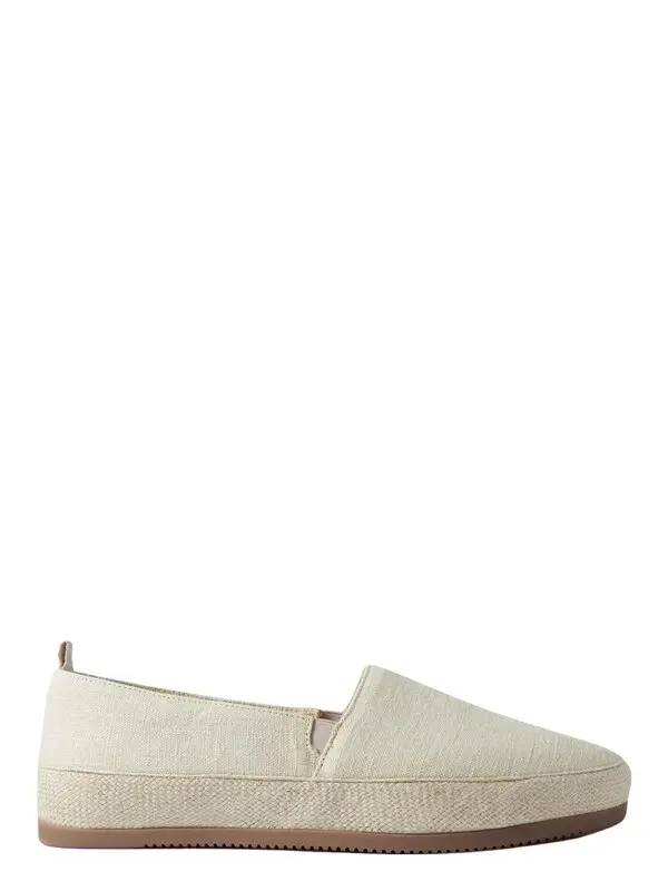 Mulo Garment-dyed Canvas Espadrilles - Neutrals