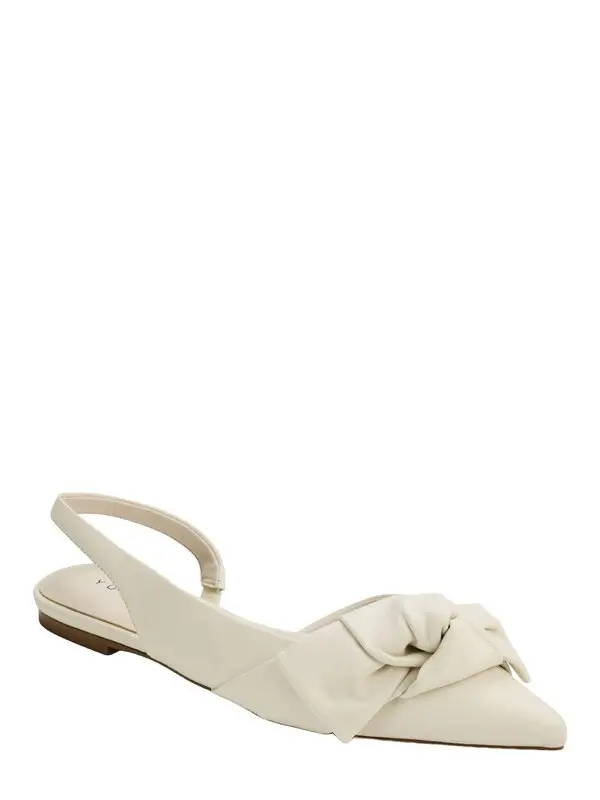 Yosi Samra Violet D'orsay Slingback Flats - Bone