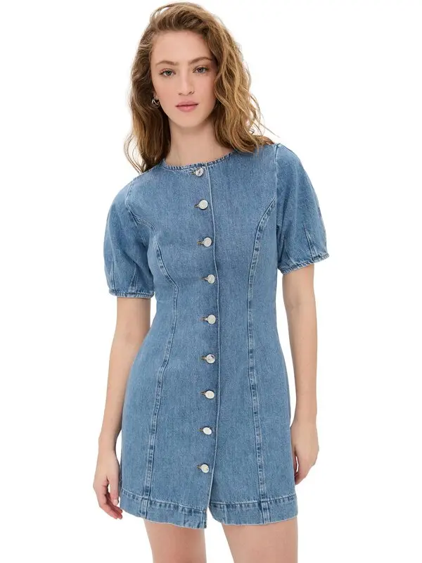 ALIGNE Aurelia Denim Mini Dress - Light Wash