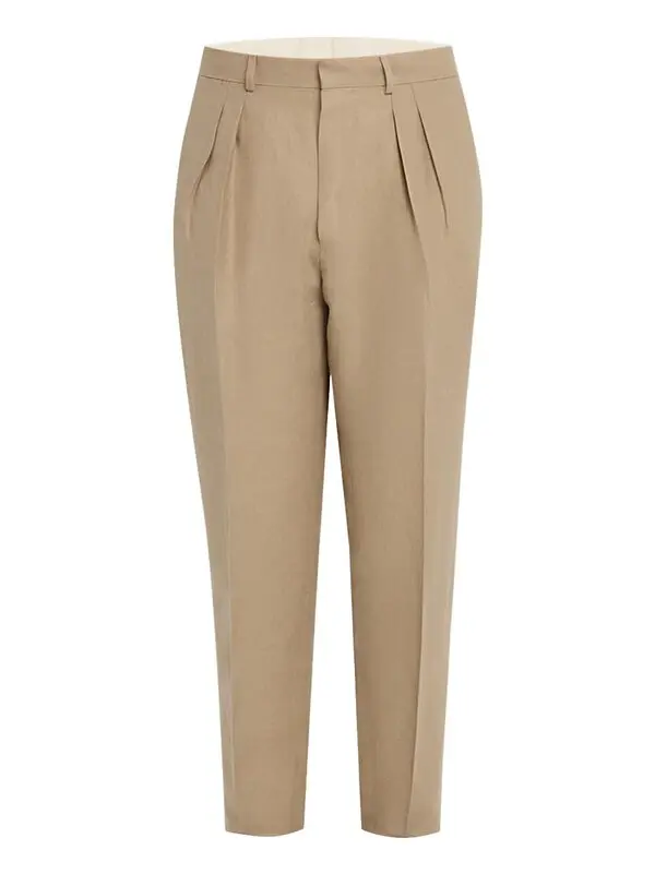 Loro Piana Ruben Linen Trousers - D0sc Elm Wood