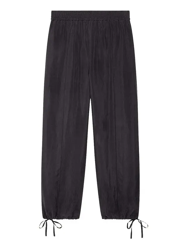 Another Tomorrow Drawstring Track Pants - Black
