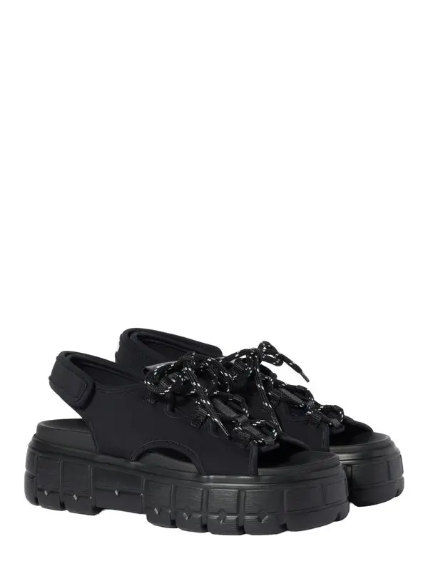 Miu Miu Chunky Neoprene Sandals - Black
