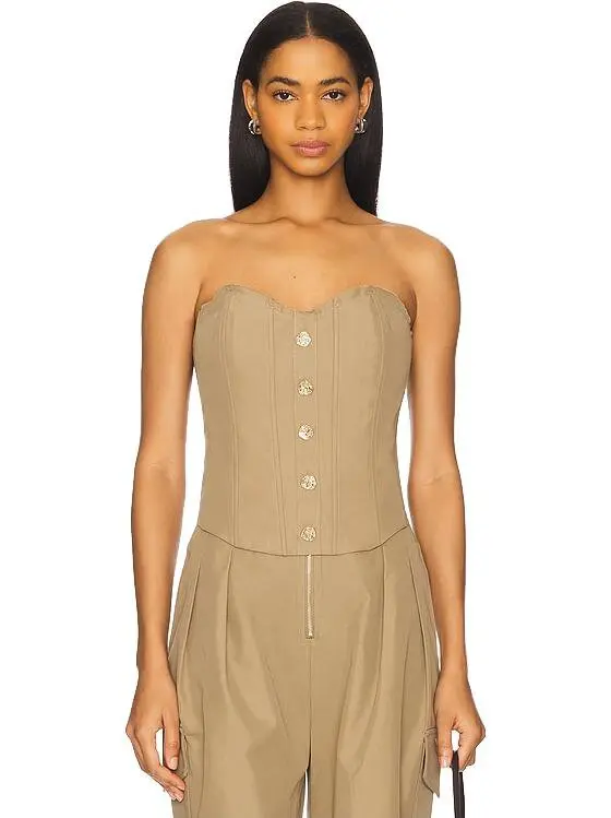 NONCHALANT LABEL Maya Bustier - Army