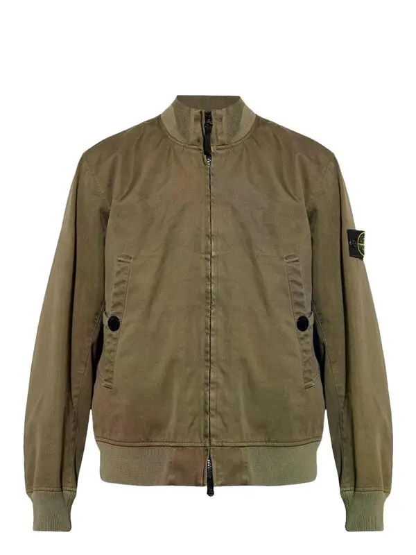 Stone Island Compass-patch Bomber Jacket - Green