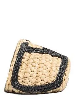 Valentino Garavani Viva Superstar Raffia Slide Sandal - Natural