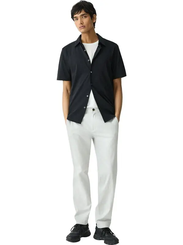 Theory Zaine Stretch Cotton Trousers - Fog