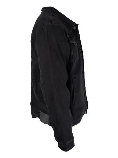 JACK OF SPADES Stretch Denim Jacket - Jet Black