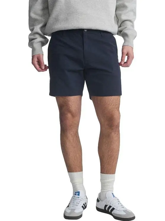 MAVI Nate Flat Front Seersucker Shorts - Navy Seersucker