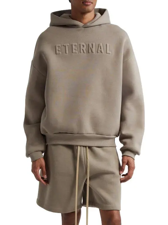 Fear Of God Embossed Logo Hoodie - Dusty Beige