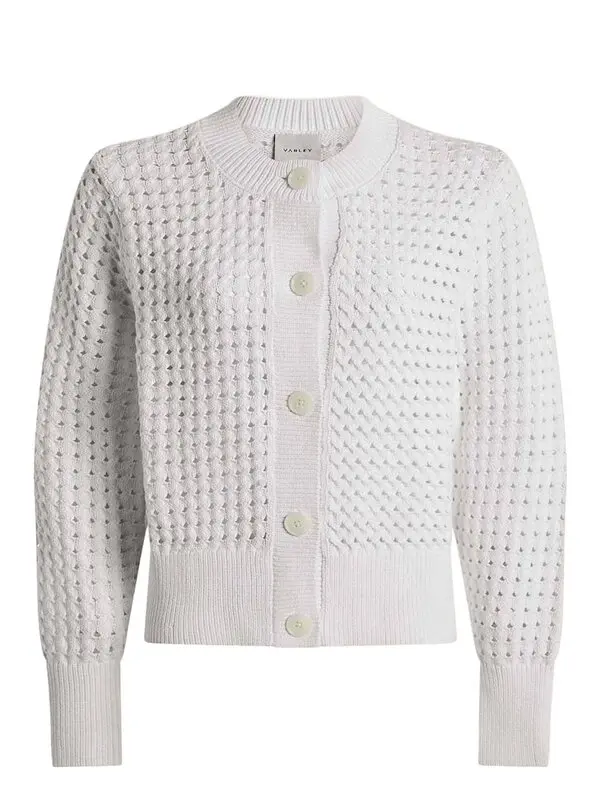 Varley Bettina Textured Knit Jacket - Snow White