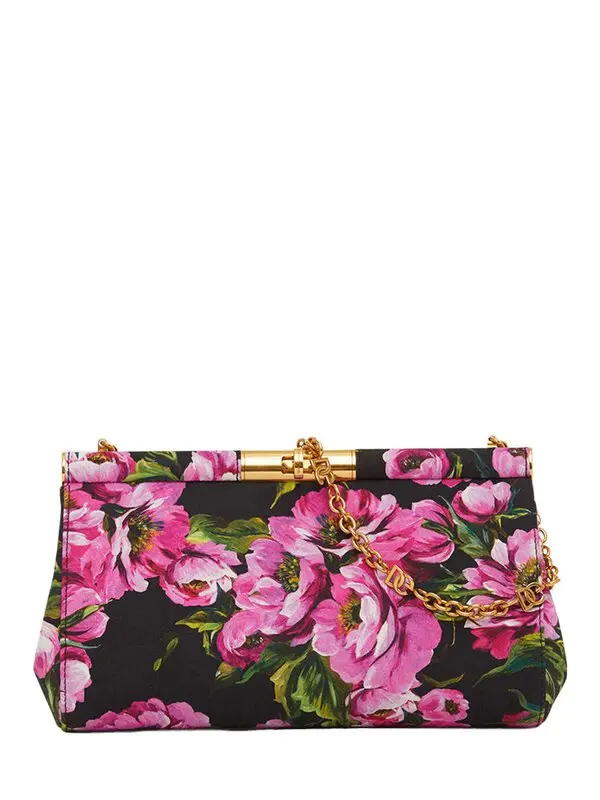 Dolce & Gabbana Marlene Medium Clutch Bag - Peonie Fuxia Nero