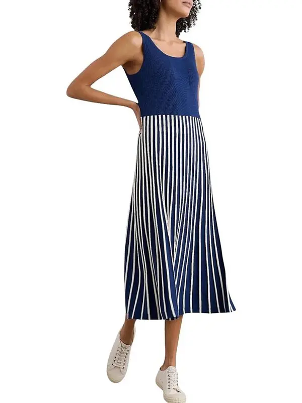 SEASALT CORNWALL Sunlight Knit Midi Dress - Blue