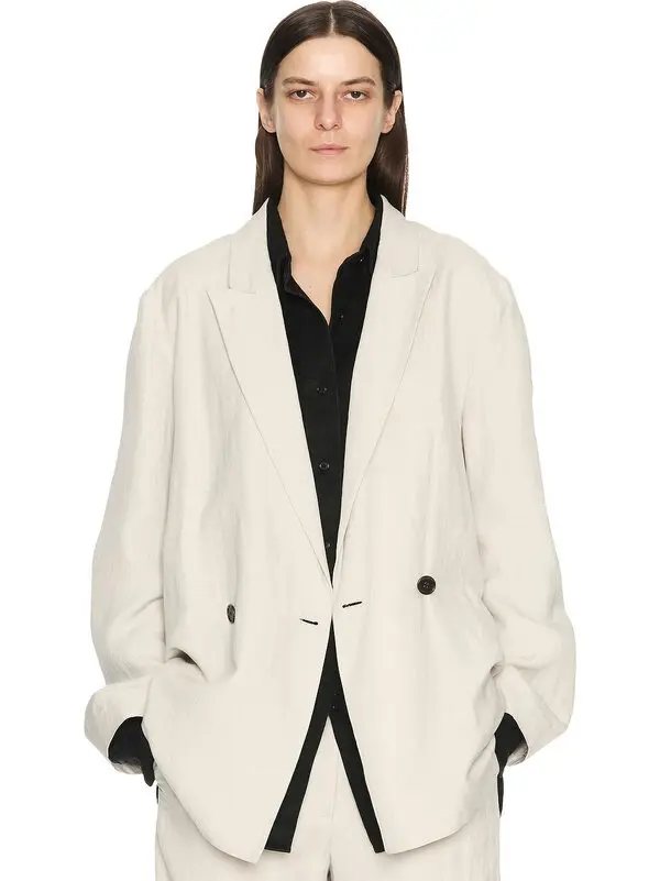 THE ROW Nat Jacket - Pearl Grey