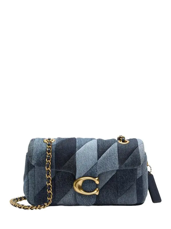Coach Quilted Tabby 20 Patchwork Shoulder Bag - Denim