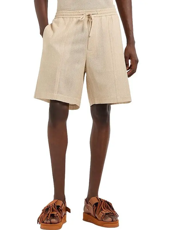 Emporio Armani Woven Drawstring Shorts - Beige