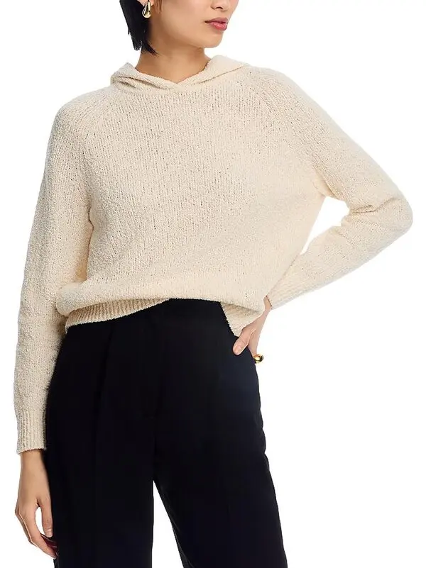 Theory Boucle Terry Hoodie - Ivory
