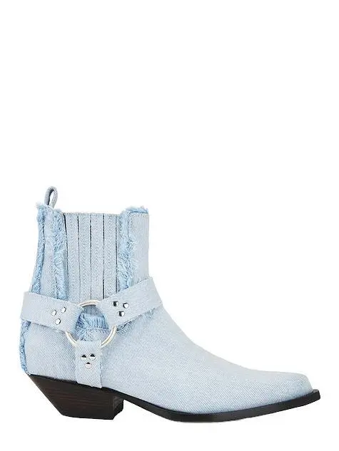 SONORA Hidalgo Belt Boot - Light Blue Denim