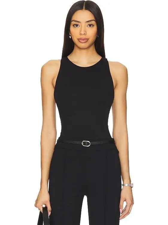 Spanx Smoothing Jersey Racer Back Tank - Classic Black