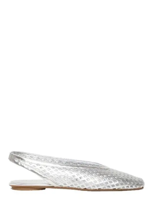 M. Gemi The Ombretta Lattice Slingbacks - Silver