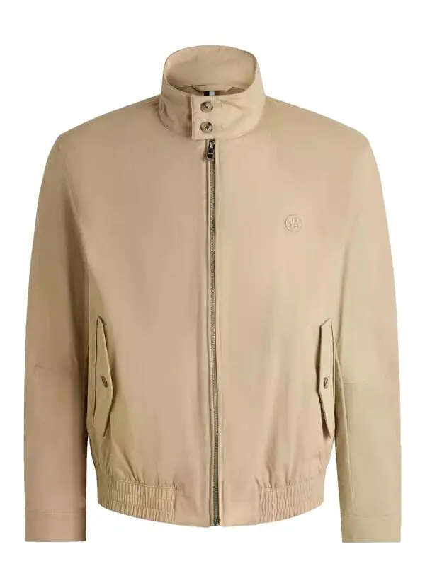 Hugo Boss Logo-embroidered Raincoat - Neutrals