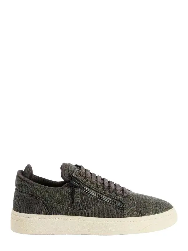 GIUSEPPE ZANOTTI Zippered Low-top Sneakers - Black