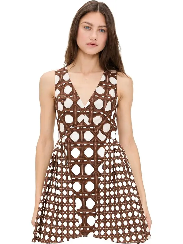 Misa Cerise Mini Dress - Choco Rattan Pop Mix