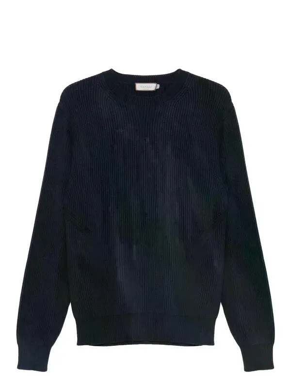 Canali Ribbed-knit Sweater - Blue