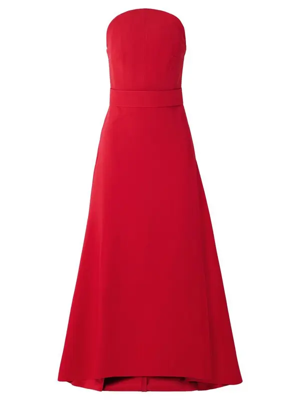 Solace London Ember Belted Maxi Dress - Red