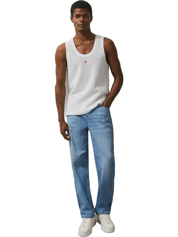 REISS X Mclaren F1 Team Rush Knit Vest - White