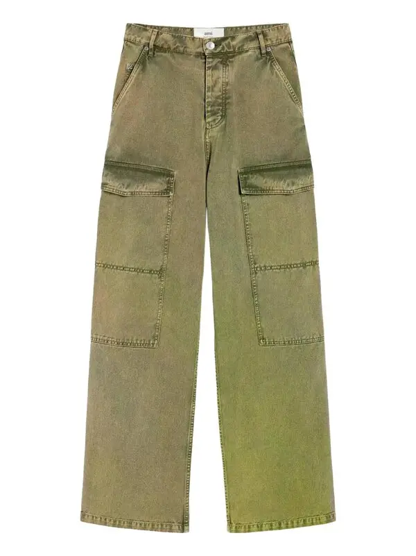 Ami Wide-leg Cargo Jeans - Neutrals
