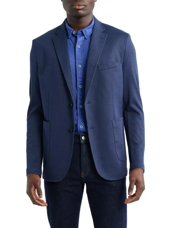 Johnston & Murphy Xc Flex Bird's Eye Knit Sport Coat - Navy