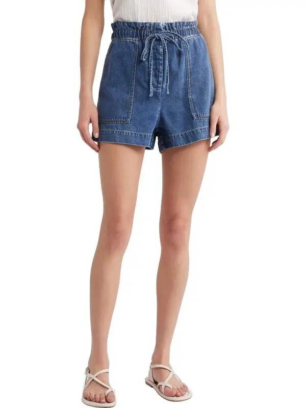Rails Foster Paperbag Denim Shorts - Classic Blue