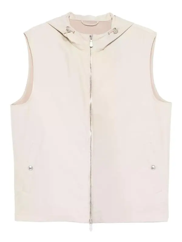 Eleventy Hooded Gilet - Neutrals