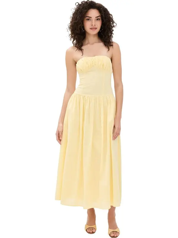 SEVEN WONDERS Poppy Midi Dress - Lemon