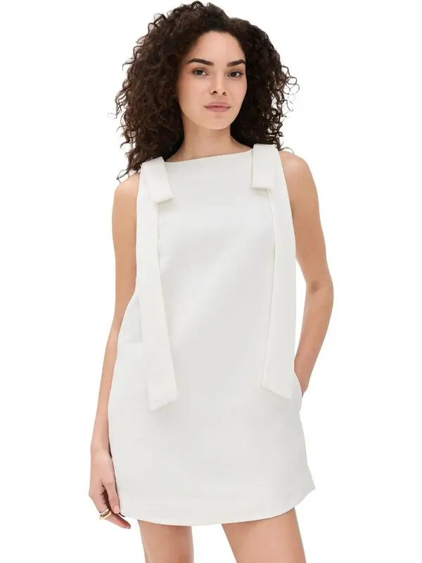 ALIGNE Fern Bow Tie Mini Dress - White