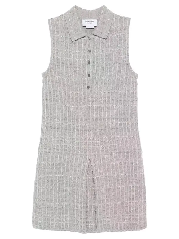 Thom Browne Tweed Jacquard Mini Dress - Grey