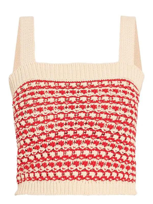 Guest In Residence Marti Knit Tank Top - Bright Red