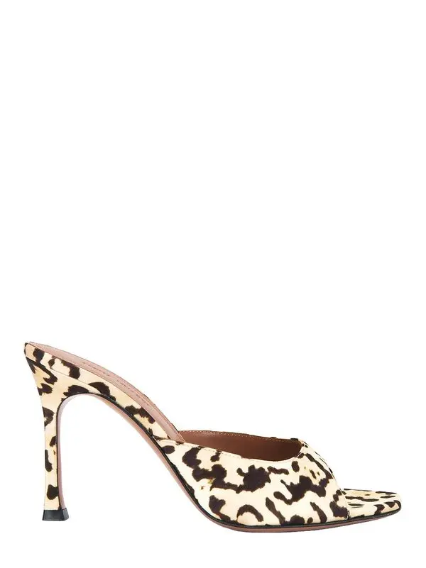 Amina Muaddi Alexa 95 Print Mule - Leopard