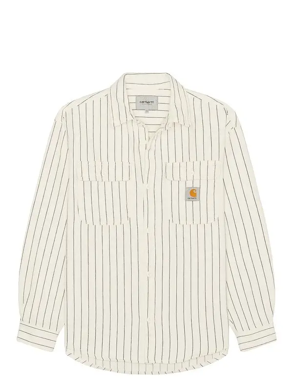 Carhartt Work In Progress Hendry Shirt Jacket - Rinsed Seaton Stripe  Wax  & Dark Navy